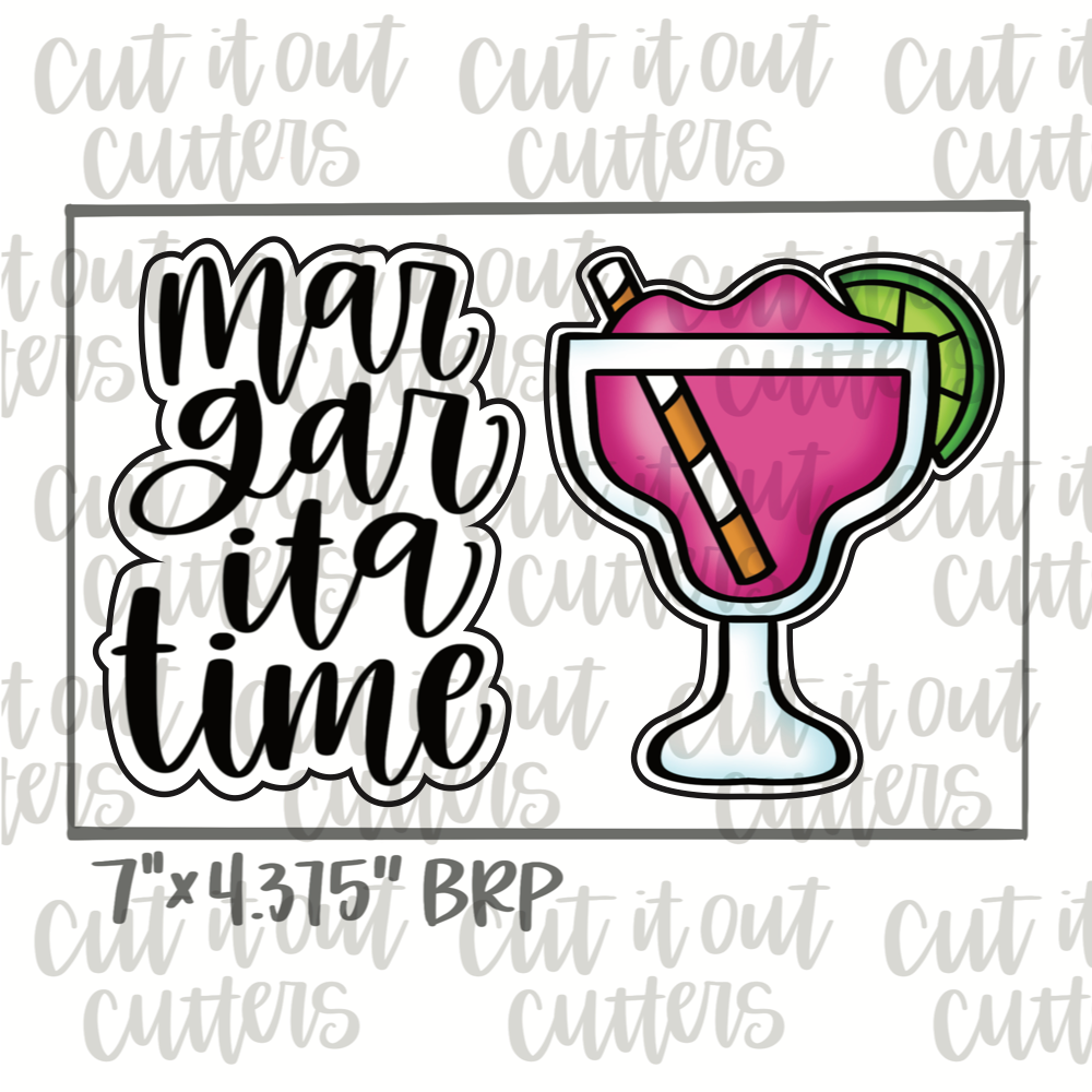 Margarita Time & Strawberry Margarita Cookie Cutter Set – Cut It Out ...