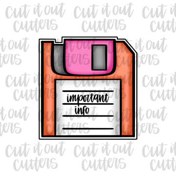 Old School Computer Disk Cookie Cutter – Cut It Out Cutters