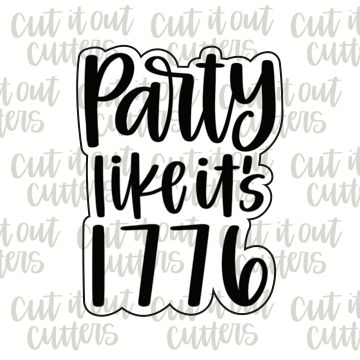 Party Like It's 1776 2 Cookie Cutter – Cut It Out Cutters