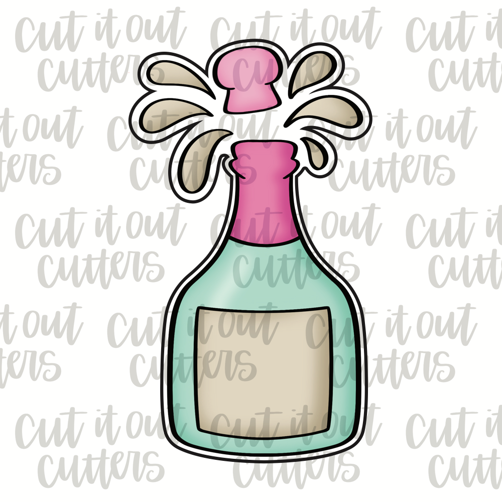 Pop Bubbly Cookie Cutter – Cut It Out Cutters