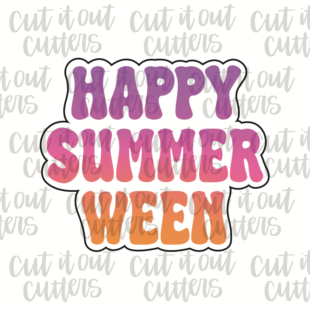 Retro Happy Summerween Cookie Cutter – Cut It Out Cutters
