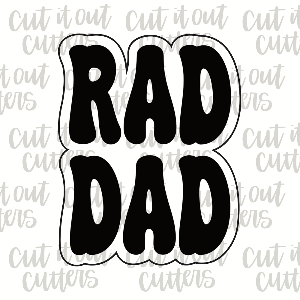 Retro Rad Dad Cookie Cutter – Cut It Out Cutters