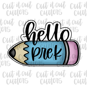 Round Pencil Hello Cookie Cutter – Cut It Out Cutters