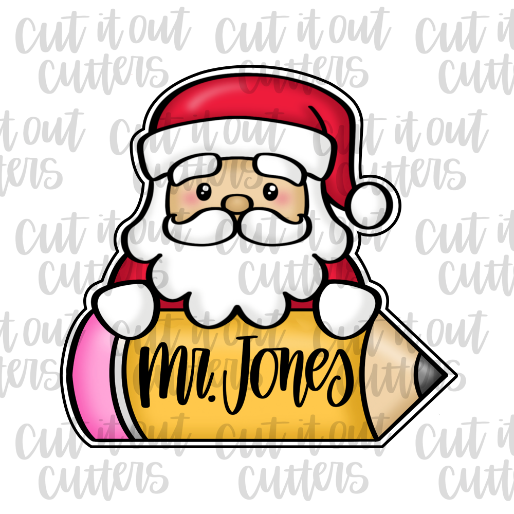 Santa Pencil Cookie Cutter – Cut It Out Cutters