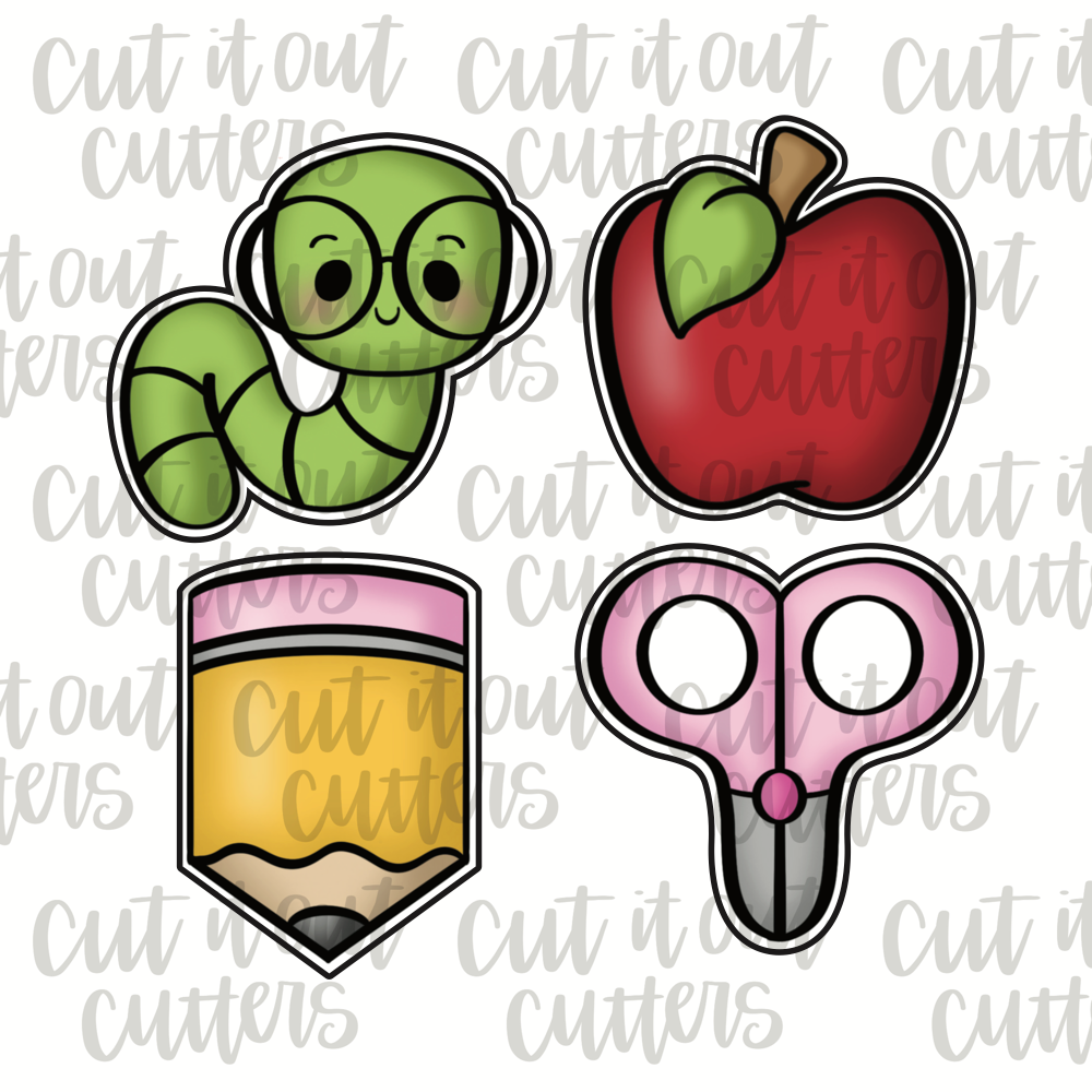 School Things Cookie Cutter Set – Cut It Out Cutters