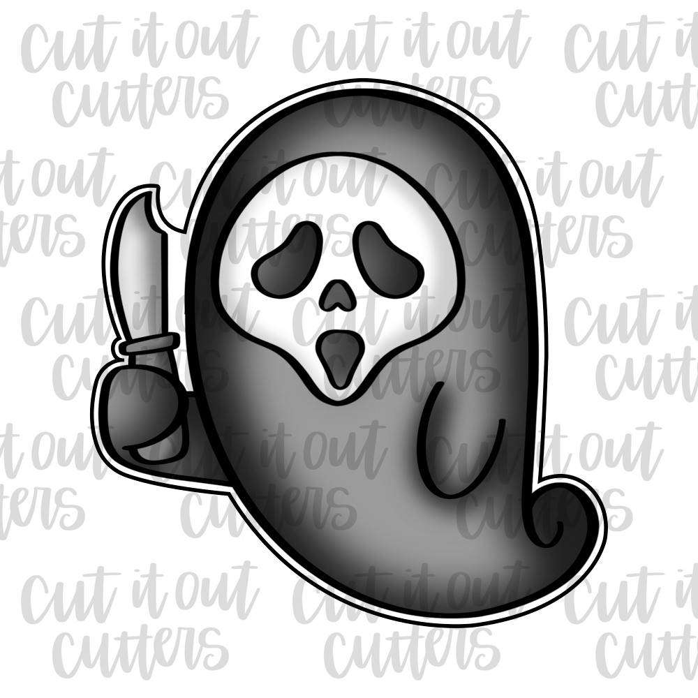 Screamy Ghost Ghost Cookie Cutter – Cut It Out Cutters