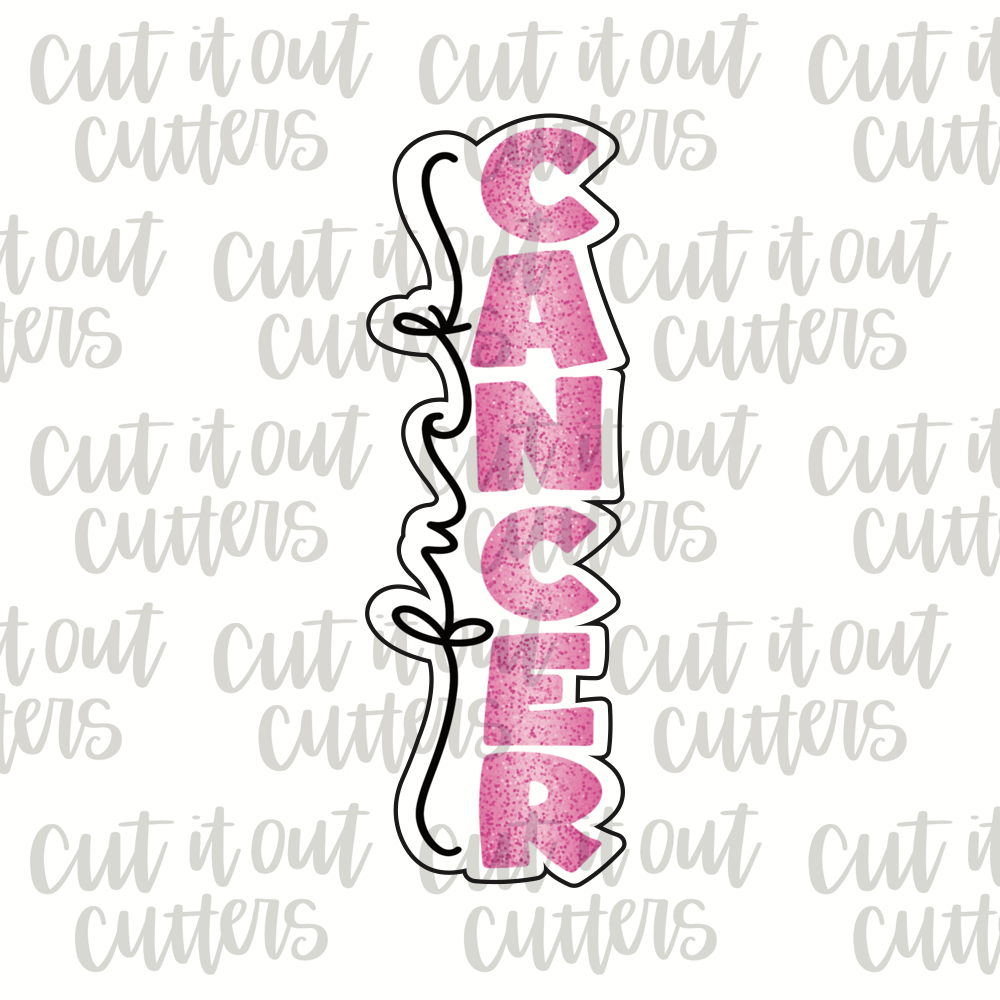 Skinny Thick F*ck Cancer Cookie Cutter – Cut It Out Cutters