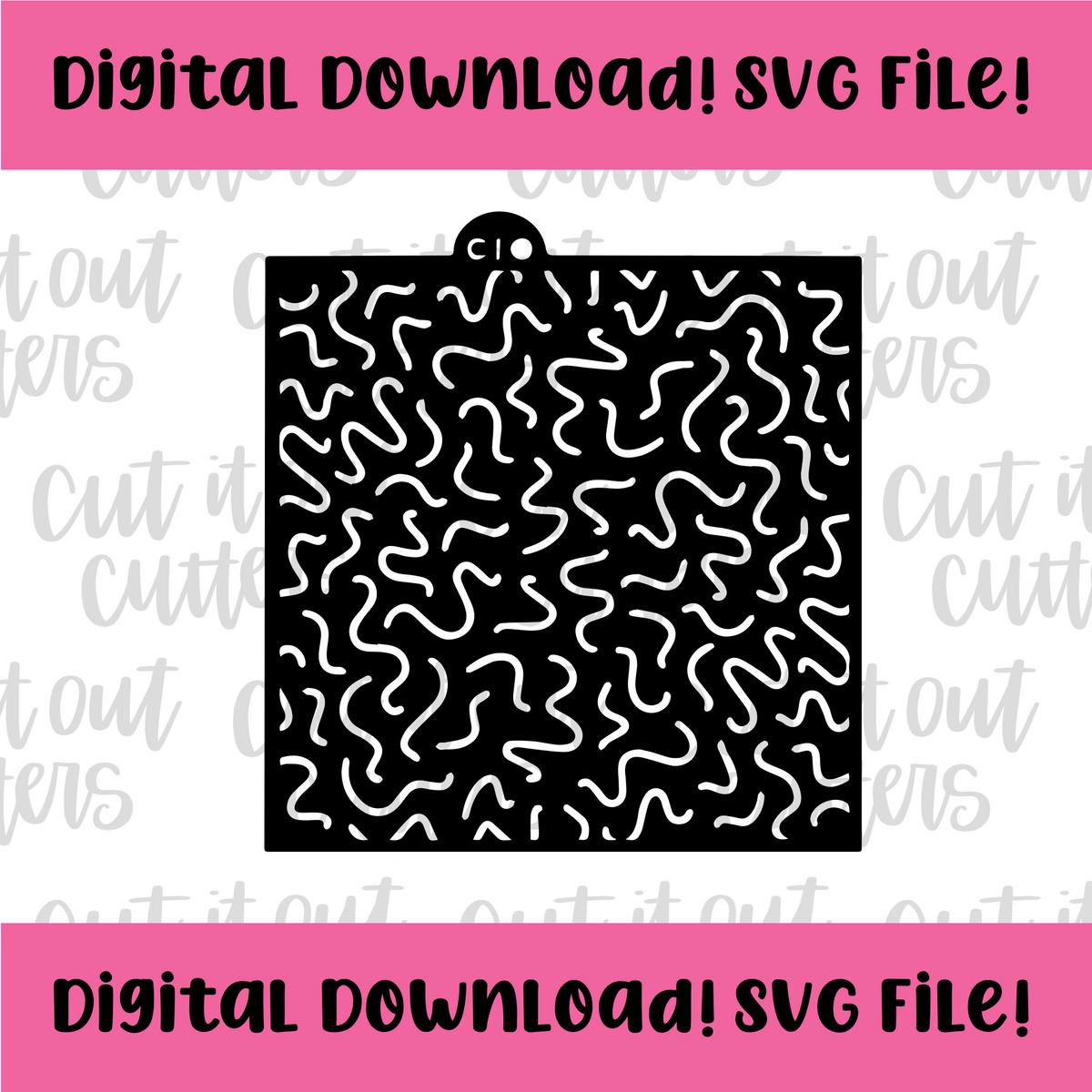 DIGITAL DOWNLOAD SVG File for Squiggles Stencil – Cut It Out Cutters