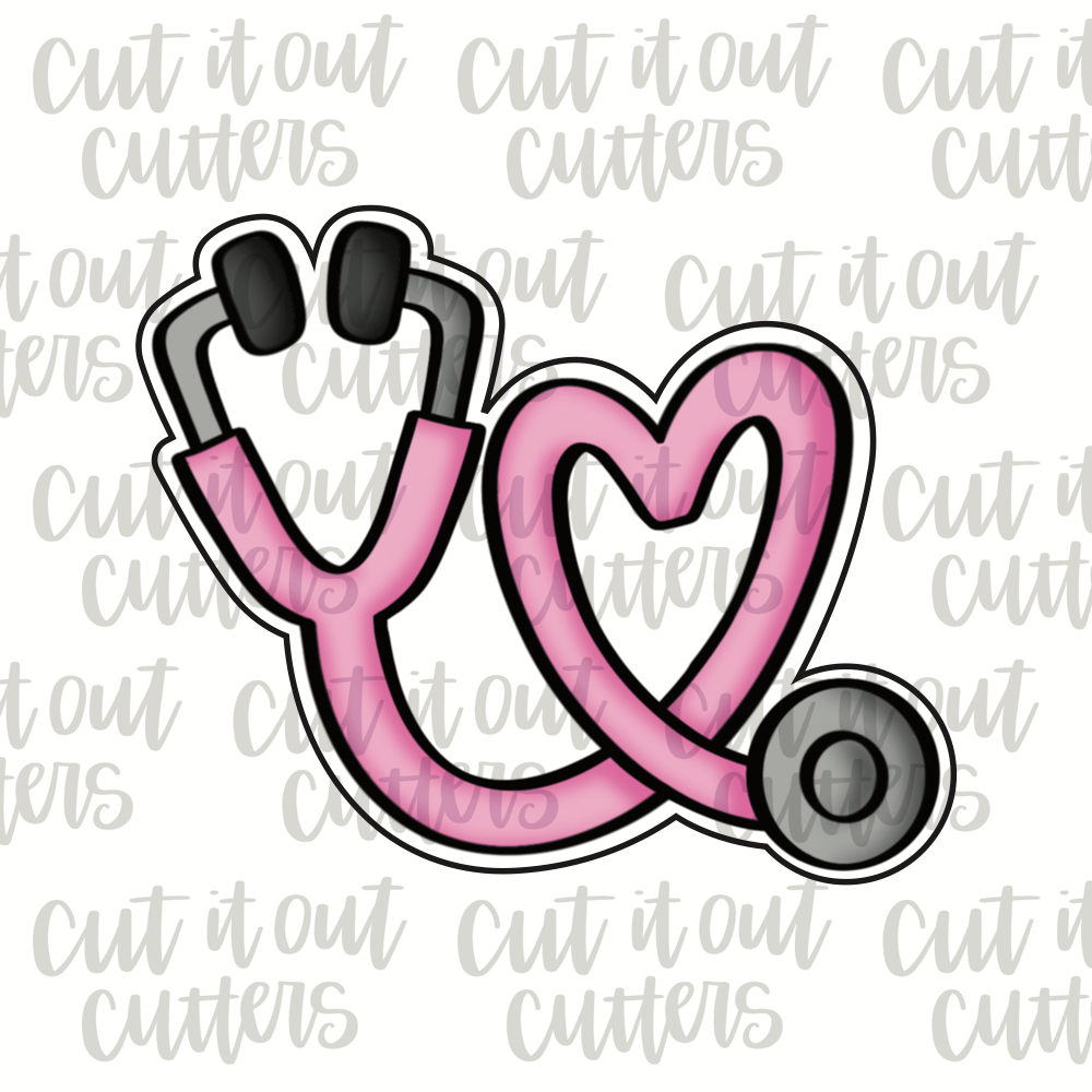 Heart Stethoscope Cookie Cutter – Cut It Out Cutters