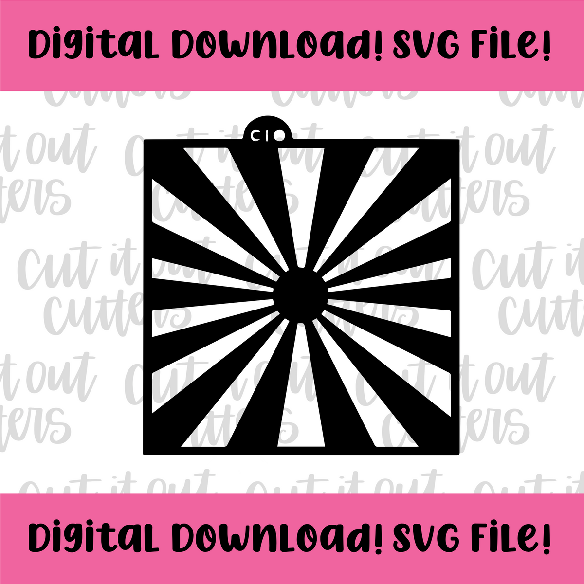 DIGITAL DOWNLOAD SVG File for Sunburst Stencil – Cut It Out Cutters