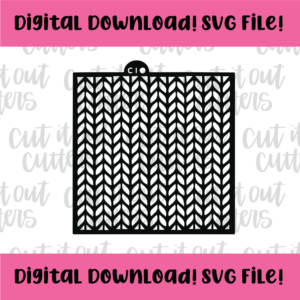 DIGITAL DOWNLOAD SVG File for Sweater Knit Stencil – Cut It Out Cutters