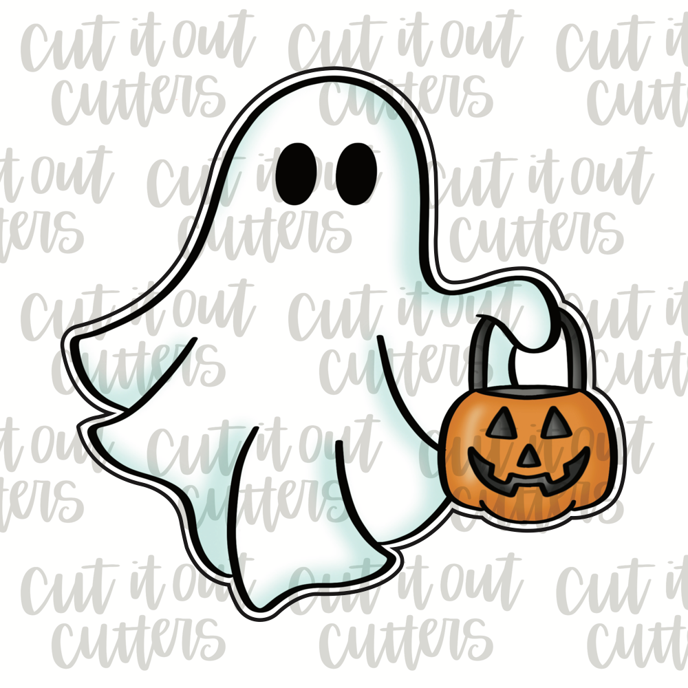 Trick or Treat Ghost Cookie Cutter – Cut It Out Cutters