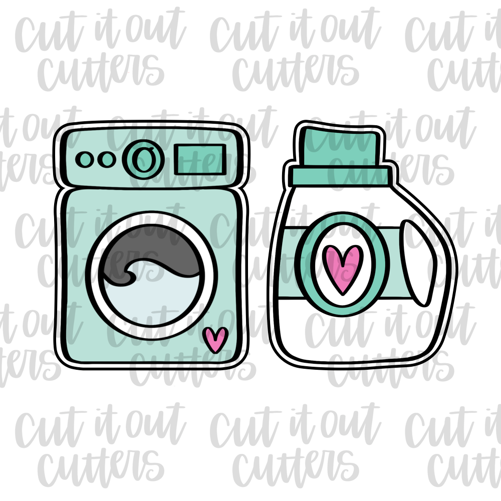 Washer & Detergent Cookie Cutter Set – Cut It Out Cutters