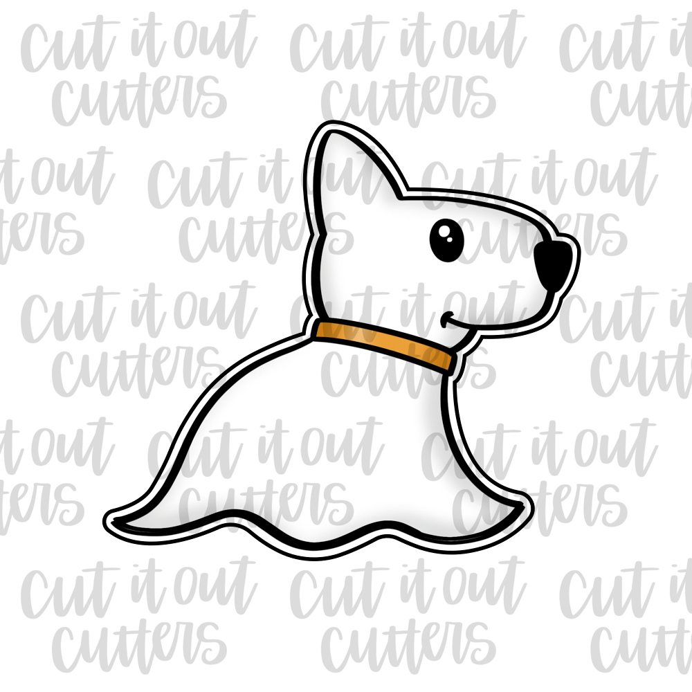 Wavy Ghost Dog Cookie Cutter – Cut It Out Cutters
