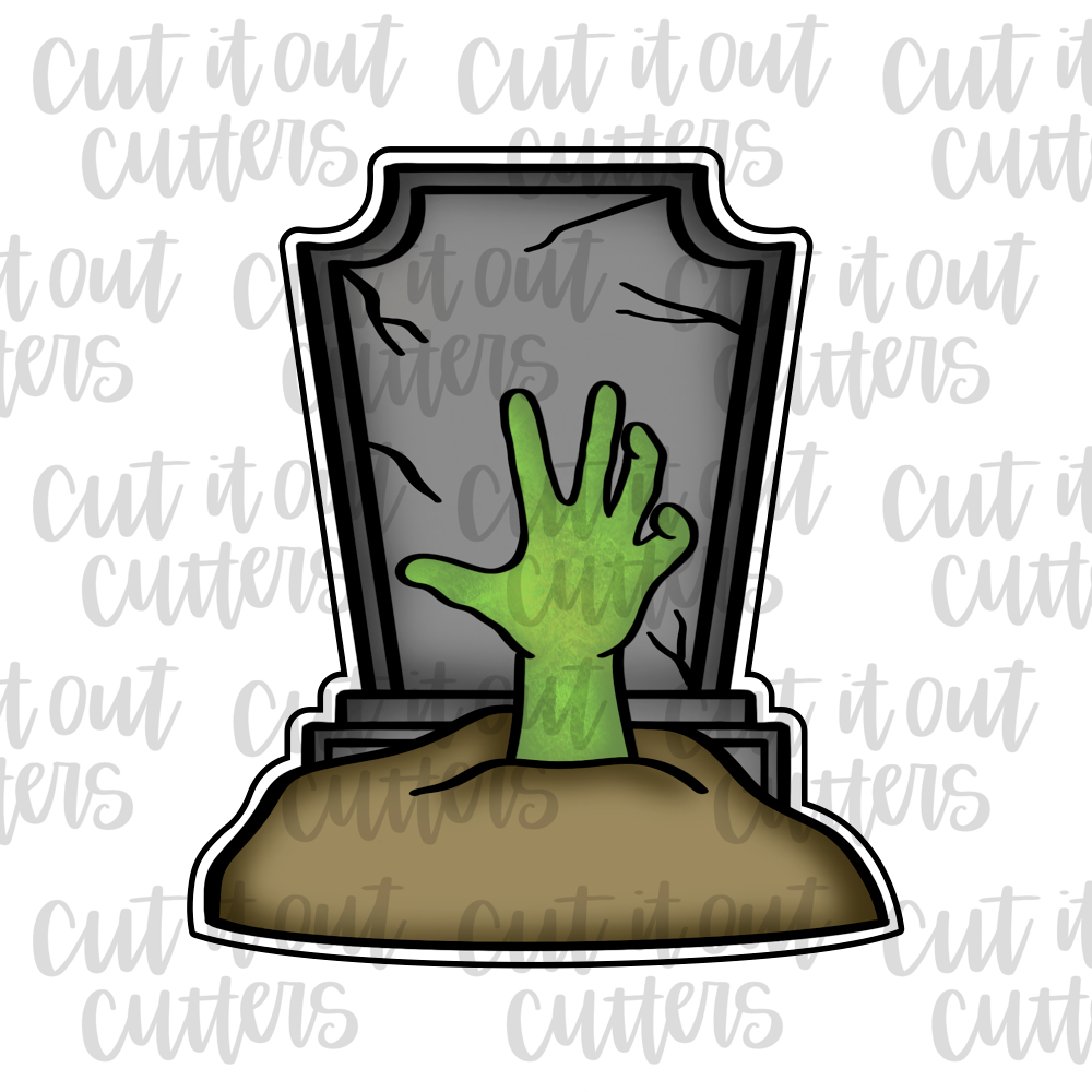Zombie Tomb Cookie Cutter – Cut It Out Cutters