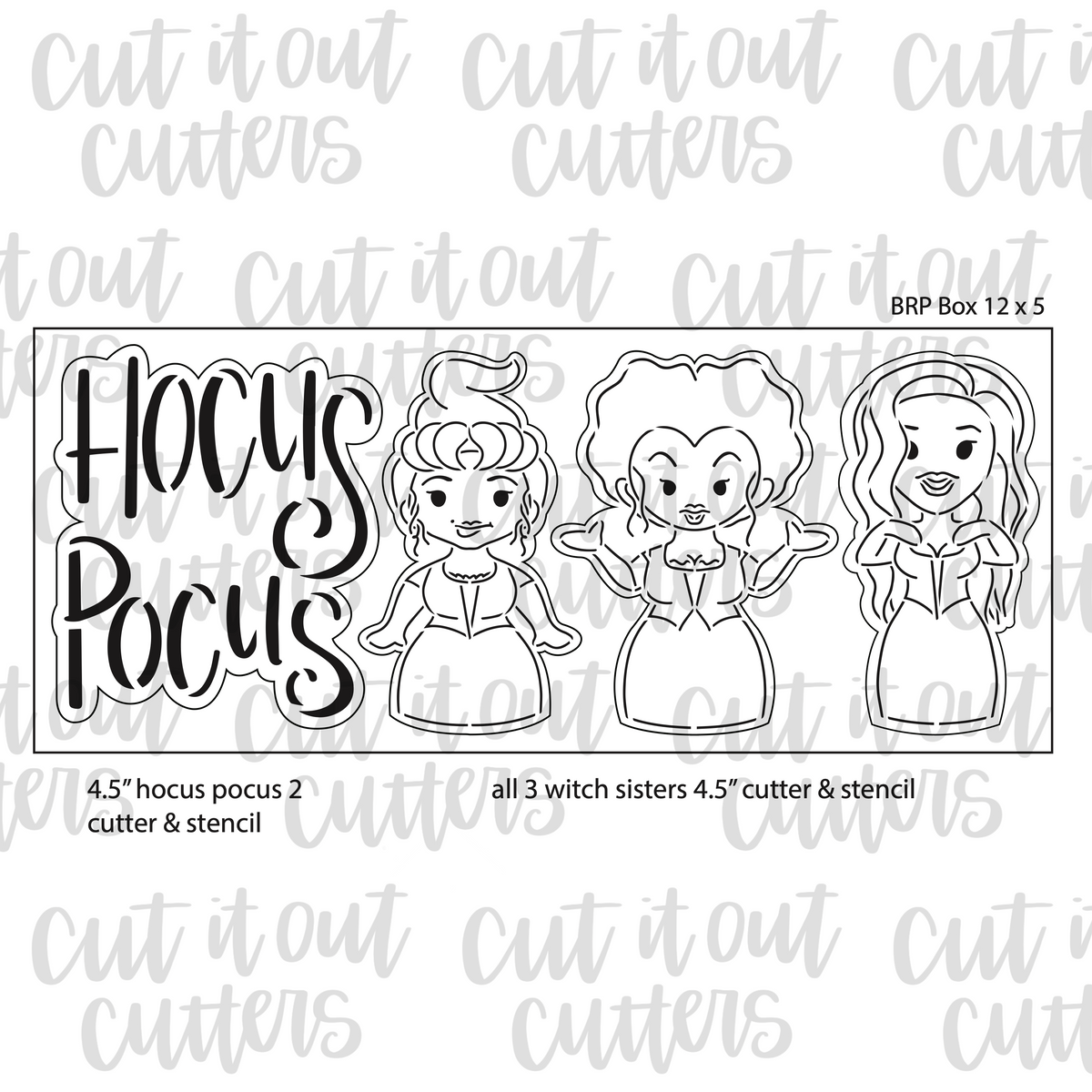 Wicked Sisters 12 x 5 Cookie Cutter Set – Cut It Out Cutters