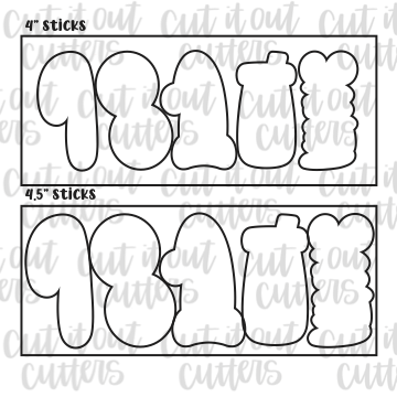 Skinny Santa Sticks Cookie Cutter Set – Cut It Out Cutters