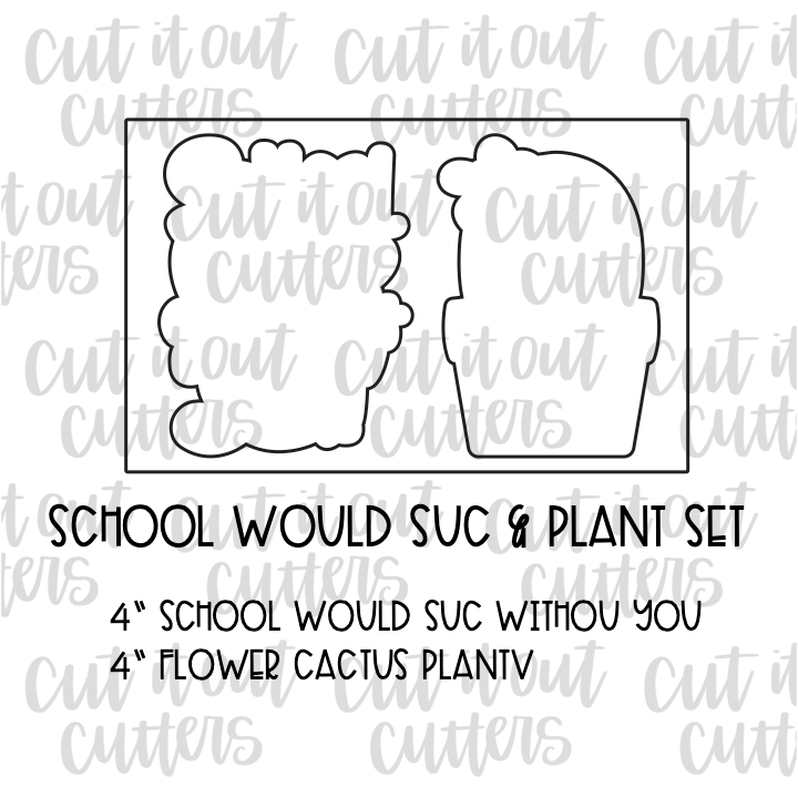 School Would Suc & Plant Cookie Cutter Set – Cut It Out Cutters