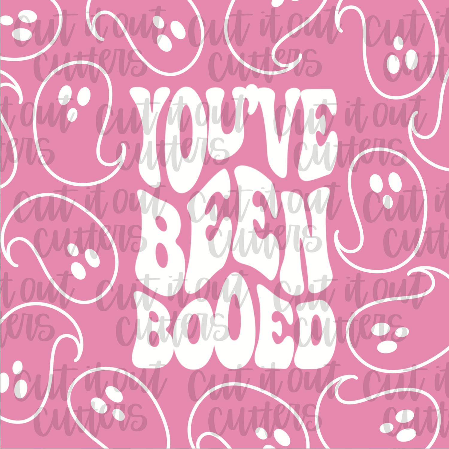 You've Been Booed Pink - 2" Square Tags - Digital Download – Cut It Out ...