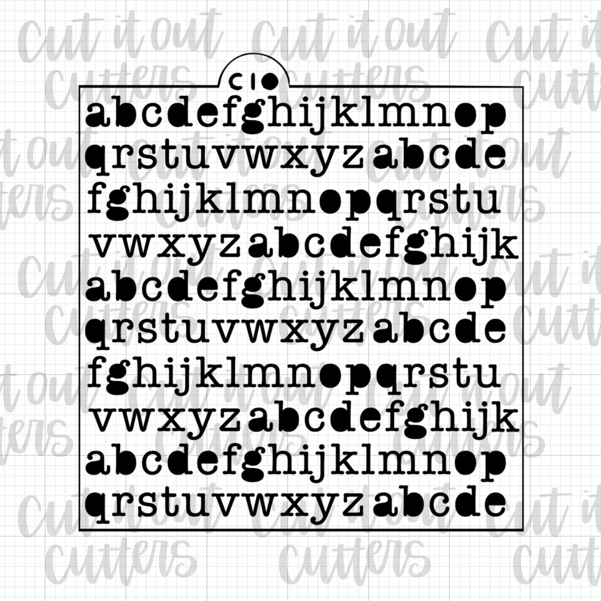 Alphabet Typewriter Cookie Stencil – Cut It Out Cutters
