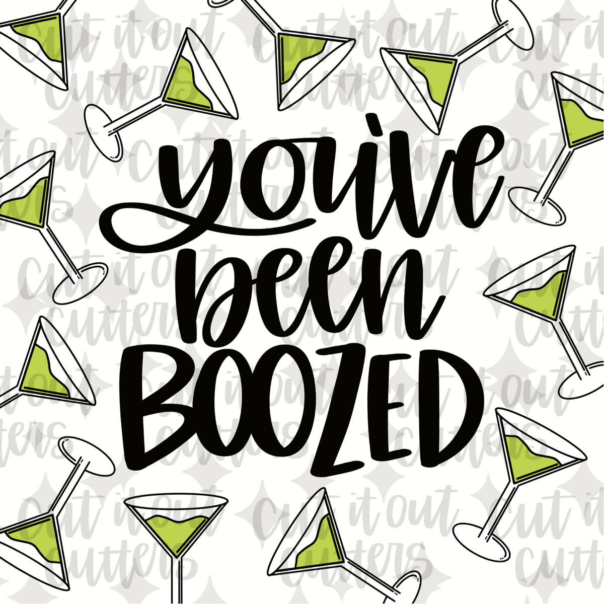 You've Been Boozed - 2" Square Tags - Digital Download – Cut It Out Cutters
