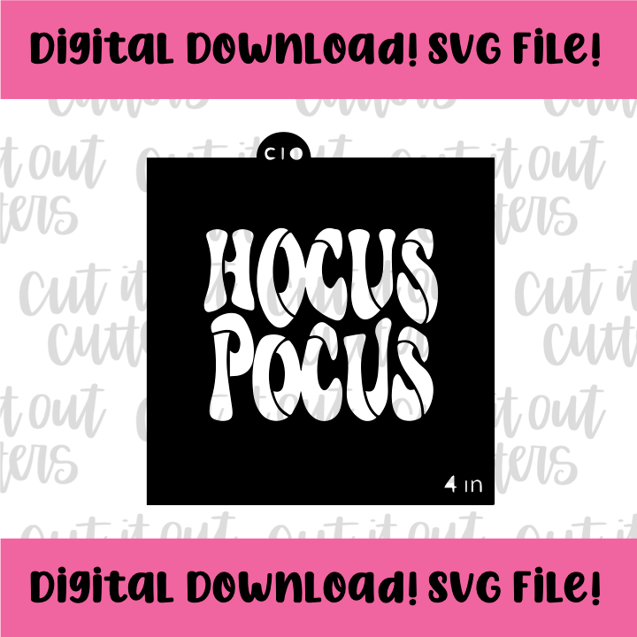 DIGITAL DOWNLOAD SVG File for 4" Retro Hocus Pocus Stencil – Cut It Out ...