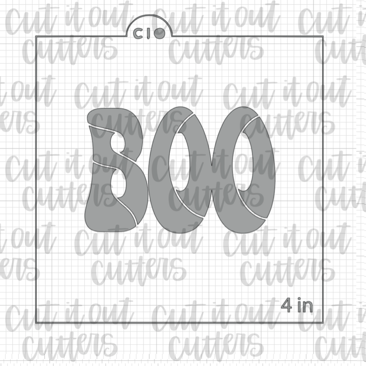 Retro Boo Cookie Stencil – Cut It Out Cutters