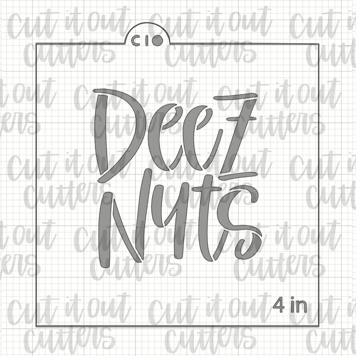 Deez Nuts Cookie Stencil – Cut It Out Cutters