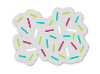 Sprinkle Sticker - Clear Backing – Cut It Out Cutters