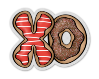 XO Donut Sticker - Clear – Cut It Out Cutters