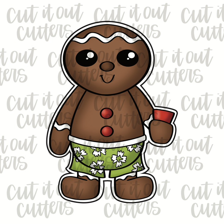 Summer Gingerbread Man Cookie Cutter – Cut It Out Cutters