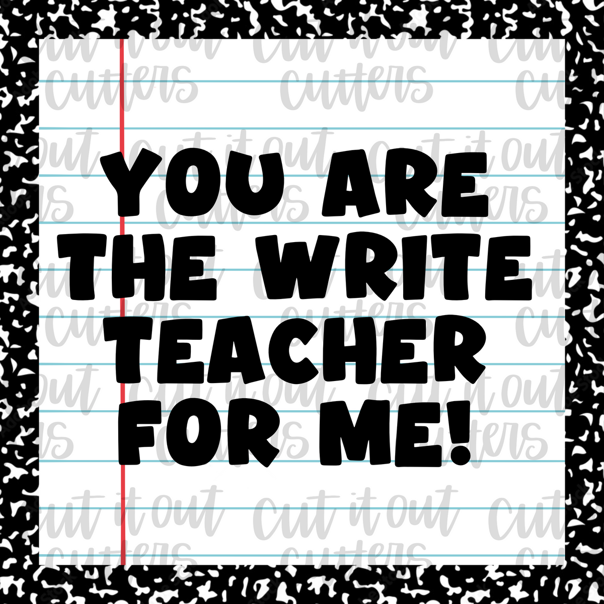 Write Teacher/Notebook - 2" Square Tags - Digital Download – Cut It Out ...
