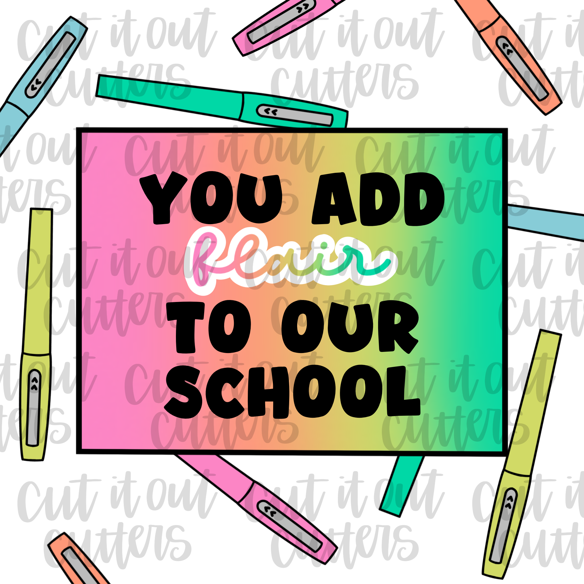 Rainbow Flair - 2" Square Tags - Digital Download – Cut It Out Cutters