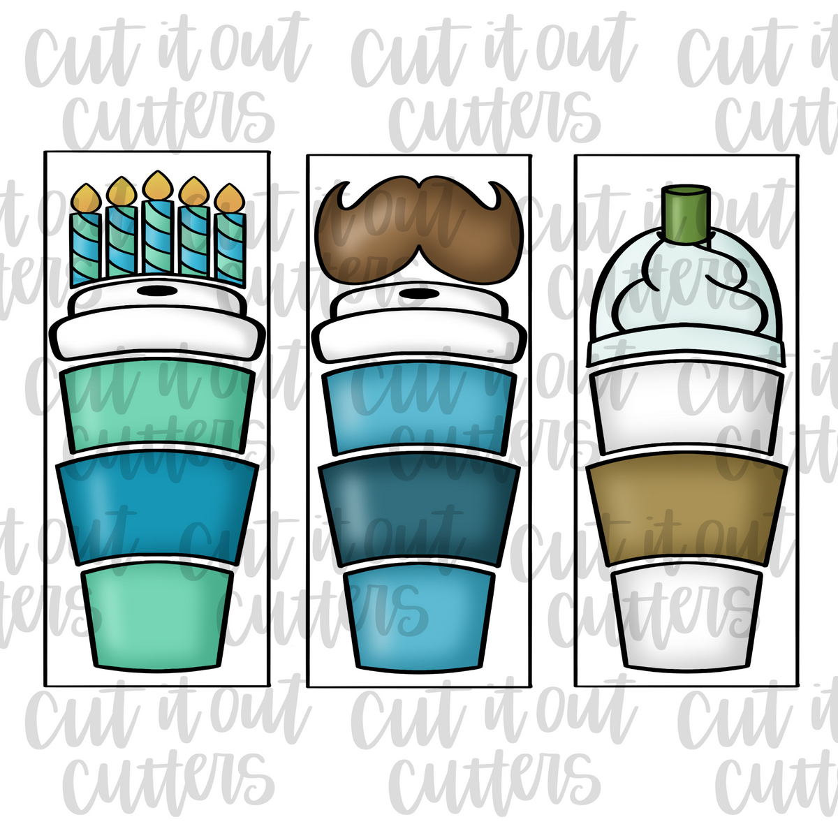 Random Toppers for the Build A Brew Cookie Cutter Set – Cut It Out Cutters