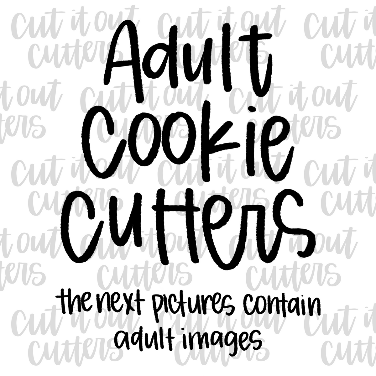 Adult Cookie Cutters - Please choose the cutter you want from the drop ...