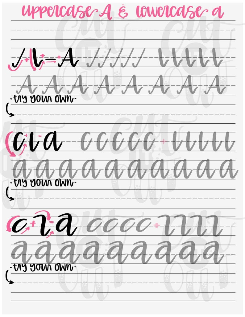 A-Z Hand Lettering Templates – Cut It Out Cutters
