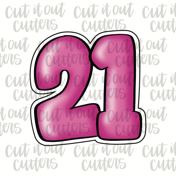 Balloon 21 Cookie Cutter – Cut It Out Cutters