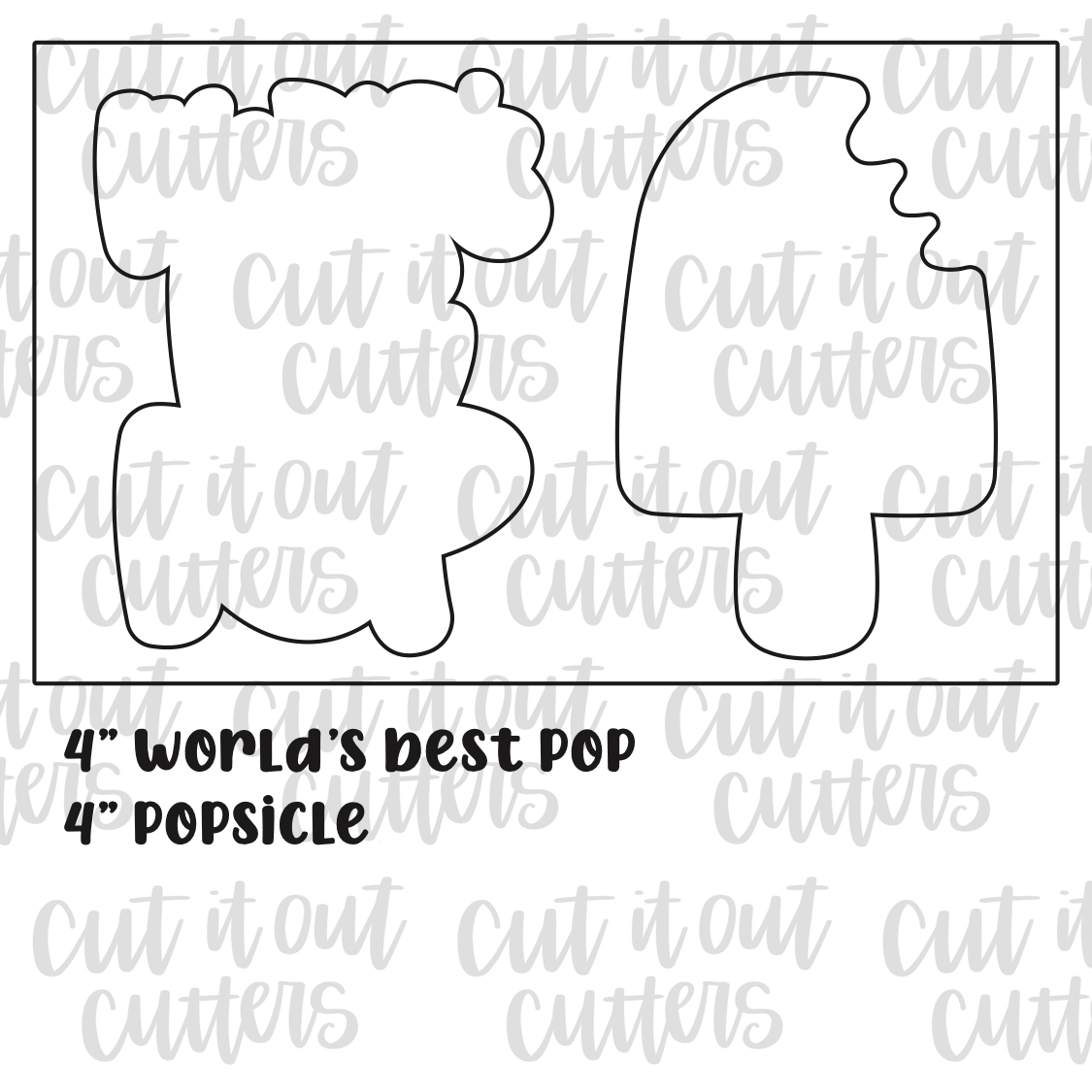 World's Best Pop and Popsicle Cookie Cutter Set – Cut It Out Cutters