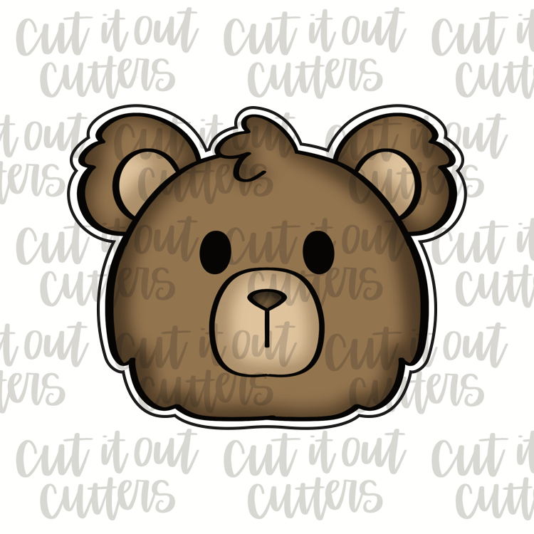Brown Bear Face Cookie Cutter – Cut It Out Cutters