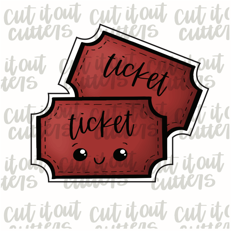 Carnival Tickets Cookie Cutter – Cut It Out Cutters