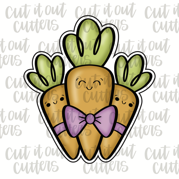 Carrot Bunch Cookie Cutter – Cut It Out Cutters