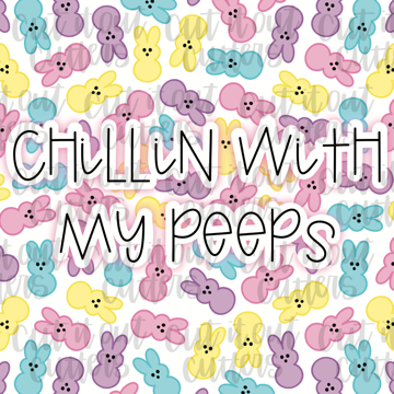 Chillin With My Peeps - 2" Square Tags - Digital Download – Cut It Out ...