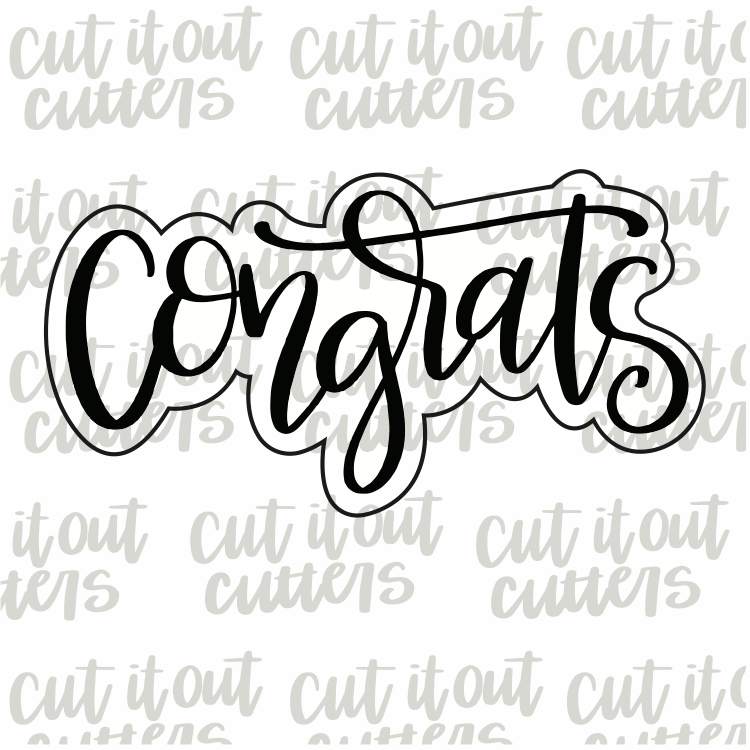 Congrats 2 Cookie Cutter – Cut It Out Cutters