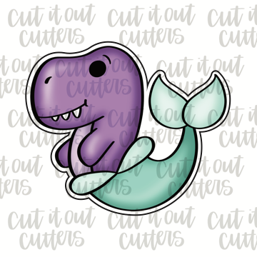 Dino Mermaid Cookie Cutter – Cut It Out Cutters