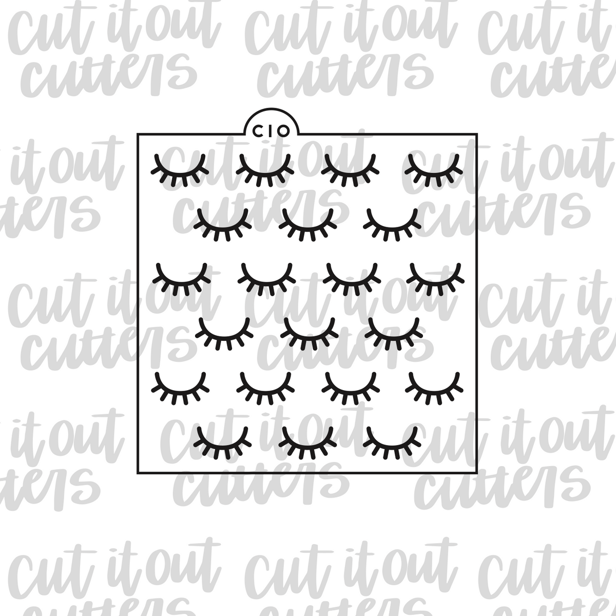 Eyelashes Cookie Stencil – Cut It Out Cutters