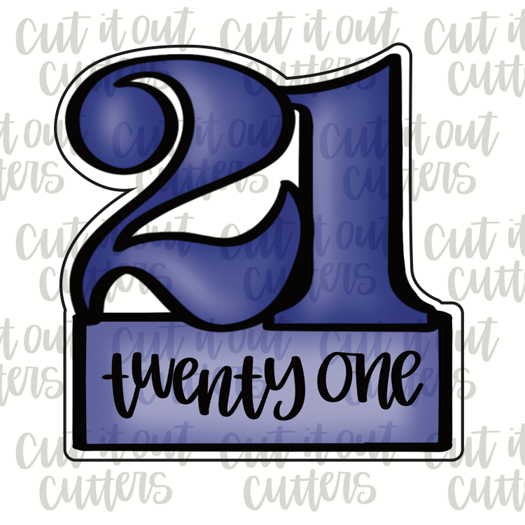 Fancy 21 Plaque Cookie Cutter – Cut It Out Cutters