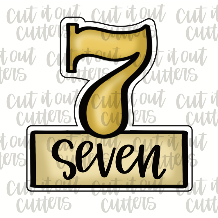 Fancy 7 Plaque Cookie Cutter – Cut It Out Cutters