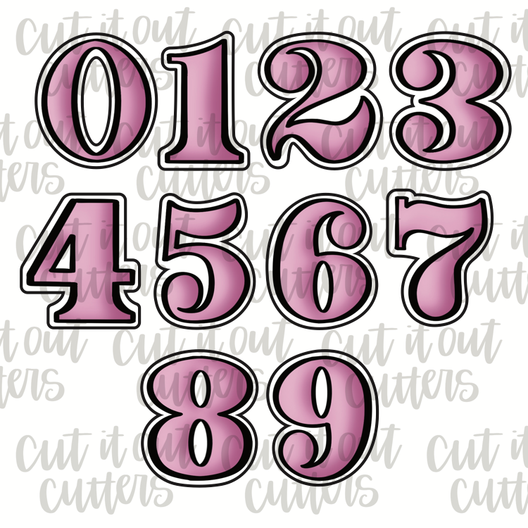 Fancy Numbers Font 1 10