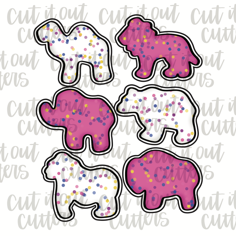 Frosted Animal Cookies Cookie Cutter Set – Cut It Out Cutters