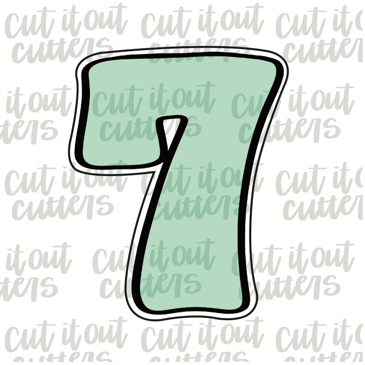 Funky 7 Cookie Cutter – Cut It Out Cutters